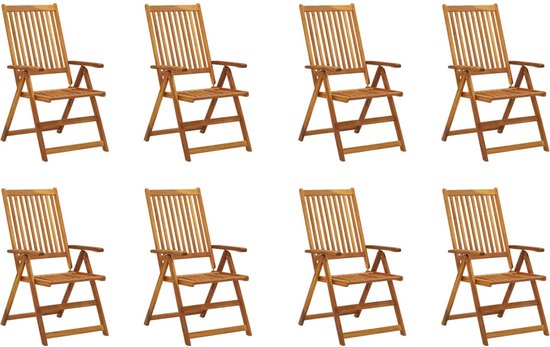 vidaXL inklapbare tuinstoelen met kussens 8 st Tuinstoel - Vintage ...