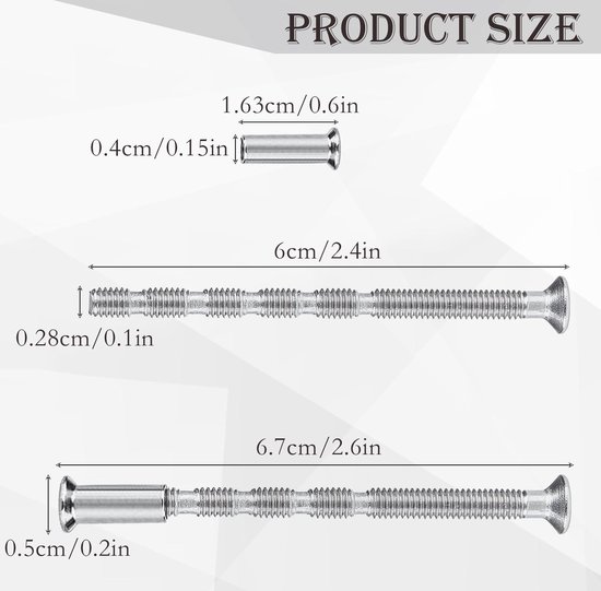 Set Deurgreep Schroeven M3 Bouten - Bevestigingen Deurgrepen Deuren Handgreep Kast -... | bol