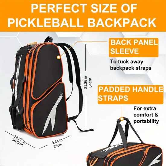 Nivard Padeltas - Padel Tas - Tennistas - Tennis - Rugzak - Hoes ...