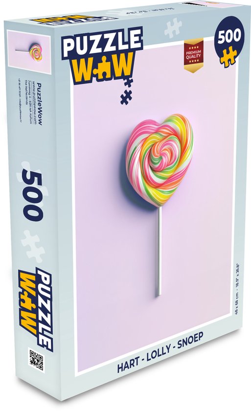 Puzzel Hart - Lolly - Snoep - Legpuzzel - Puzzel 500 stukjes | bol