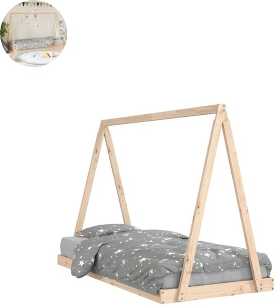 Vloerbed – Laag Bedframe – Minimalistisch Design – Stevig en ...