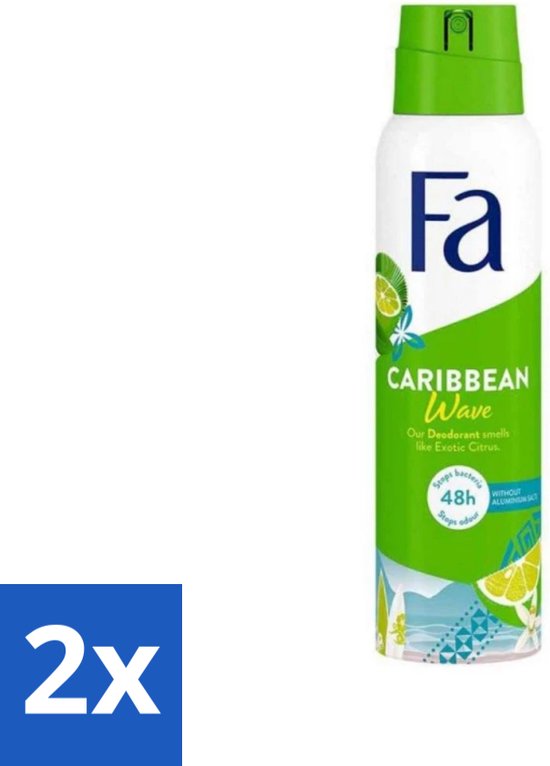 Fa - Caribbean Wave - Deodorant Spray - Lemon - 150 ml ...