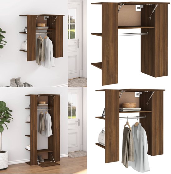 vidaXL Halmeubel 97,5x37x99 cm bewerkt hout bruin eikenkleurig ...