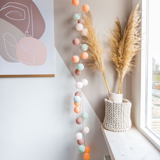 Cotton Ball Lights - LED lichtslinger voor binnen - Handgemaakt en ...
