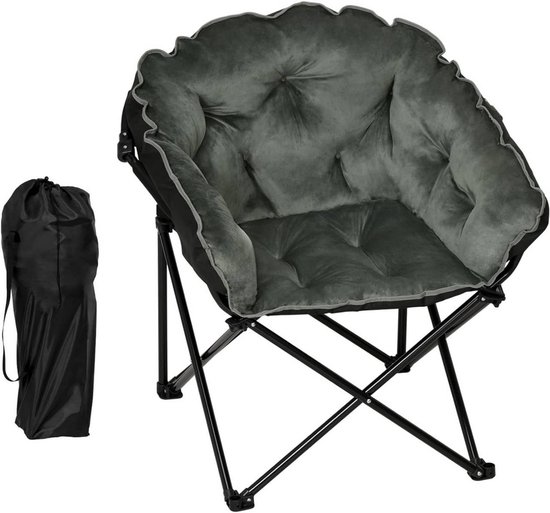 Opvouwbare Relaxstoel - Fluweel & Oxford Stof - XXL Fauteuil met ...