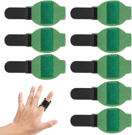 Adjustable Trigger Finger Splints - Set of 8, Reusable Fabric Soft ...
