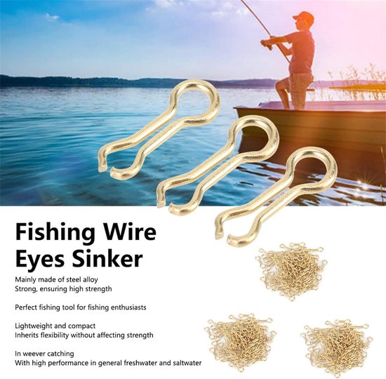 300pcs Carp Fishing Sinker Eyes Eyelets DIY Fishing Lures Eyelet Steel ...