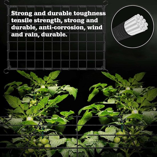 Elastisch Scrog Net - 2 stuks 120 x 60 cm met 100 stuks verband en 8 ...