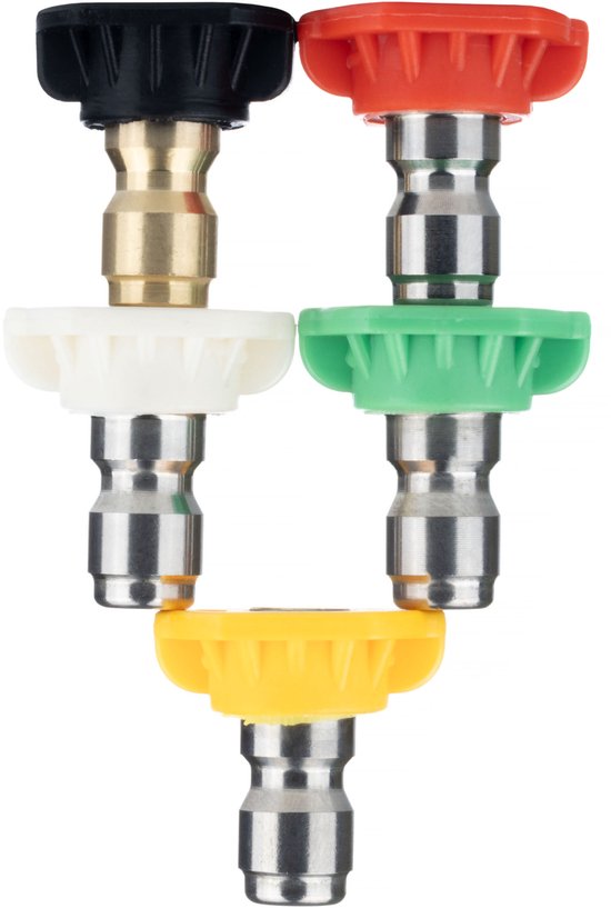 Set van 5 snelkoppelingen voor een hogedrukreiniger (0°, 15°, 25°, 40 ...