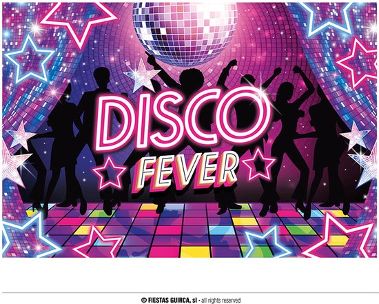 Fiestas Guirca - Backdrop Disco Fever 220 x 150 cm | bol