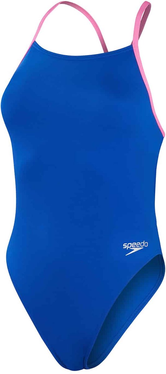 Speedo Womens Solid Lattice Back True Cobalt/Candy Vibe | bol.com