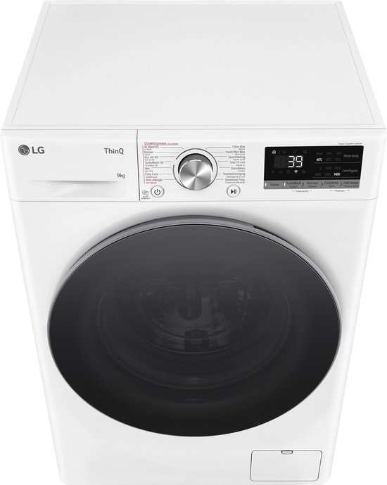 LG GC3R709S1 - A-10% - 9 kg Wasmachine met TurboWash™ 39 - Slimme AI DD ...