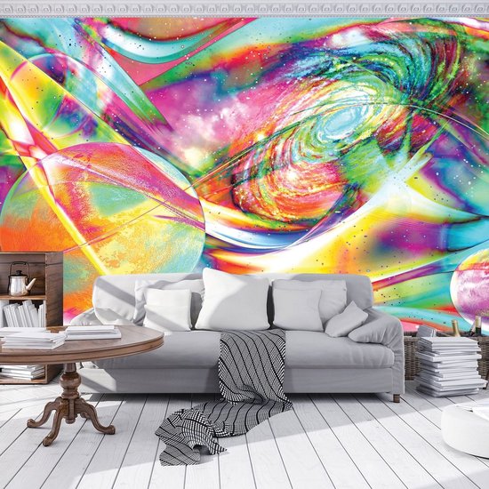 Fotobehang - Vlies Behang - Kleurrijk Universum - Ruimte - 312 x 219 cm ...