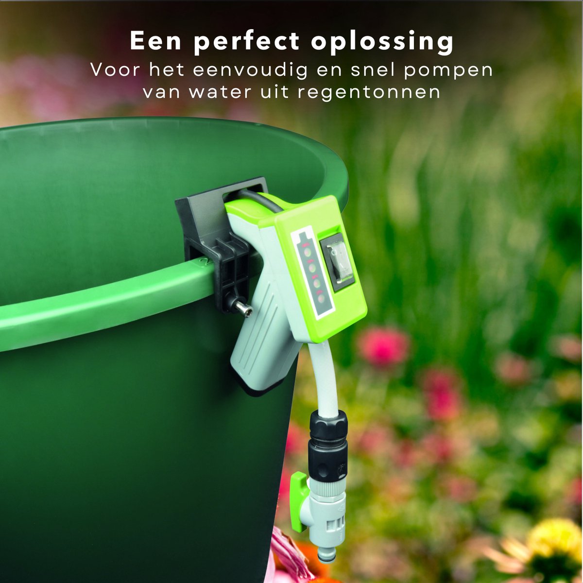 Cheqo® Regentonpomp op Accu - Regenton Pomp - Waterpomp - Automatische ...