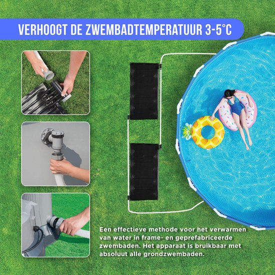 Cheqo® Luxe Solar Zwembadverwarming - Zonnepaneel Verwarmer - Pool Heater - Zwembad... | bol.com