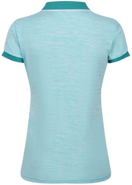 Het Regatta Remex II T-shirt met korte mouwen - dames - sneldrogend - polohals - Aquablauw | bol
