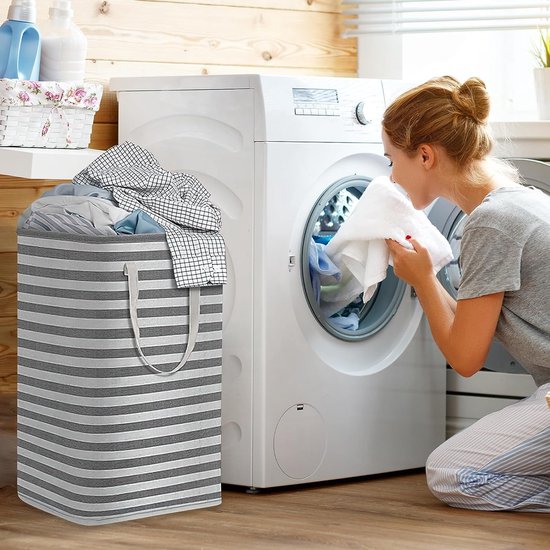 2 stuks grote wasmanden, 72 liter, opvouwbare wasmand, opvouwbaar met ...