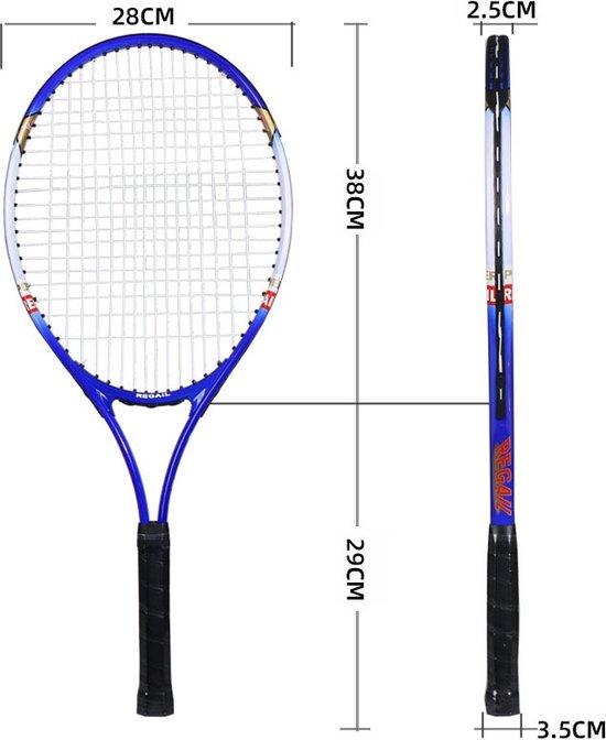 REGAIL Tennisracket - Tennisracket - Tennis - Voor beginners - Blauw | bol