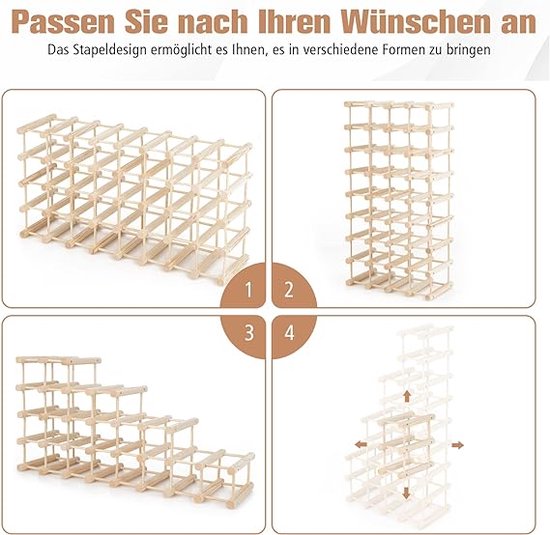 Wine Rack / Wijnrek, flessenrek voor flessen / wijnplank | bol