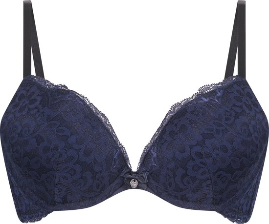 Hunkemöller Voorgevormde push-up beugel bh Marine Blauw B75 | bol