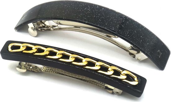 Haarspelden - Set 2 Stuks - Haarclips - 10,5 cm - Zwart | bol