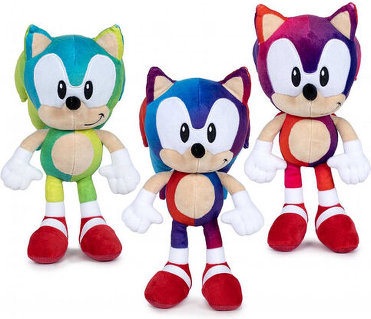 Sonic - Gradient Knuffel 30cm (Willekeurige kleur) | bol