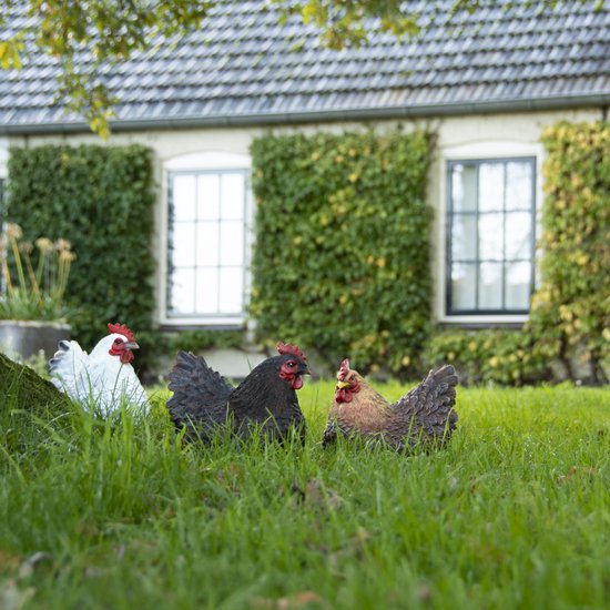 Liggend Beeld van Kip Wit - Woondecoratie - Beeld van Kip voor in Tuin ...