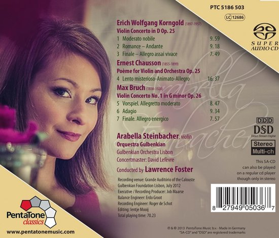 Bruch/Korngold/Chausson (CD), Orquestra Gulbenkian | Muziek | bol