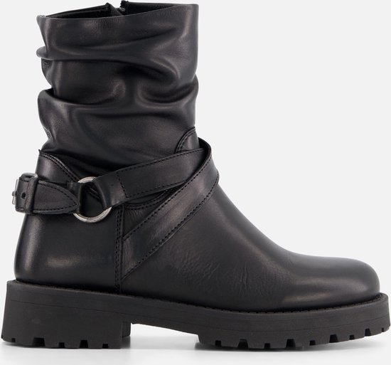 Cellini Plooi Biker boots zwart Leer - Maat 37 | bol