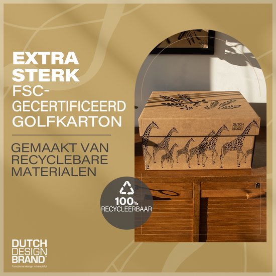 Dutch Design Brand - Dutch Design Storage Box - Opbergdoos - Giraffes | bol