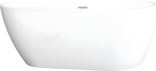 Asymmetrisch losstaand bad - 240 L - 160 x 80 x 59 cm - Wit - Acryl ...