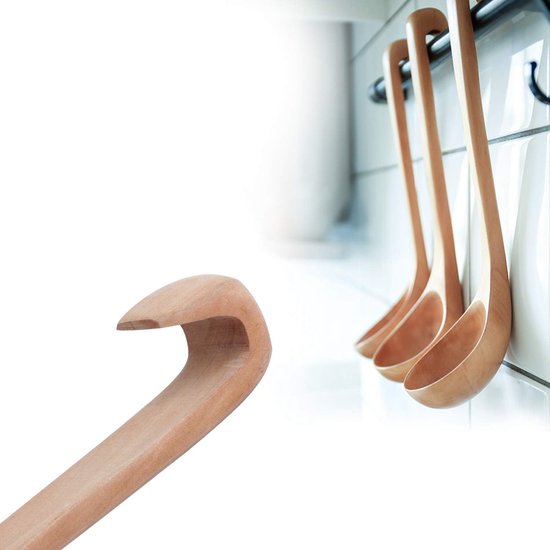 Houten soeplepel, soeplepel, paplepel, saus scooplepel, 28 x 8 cm | bol
