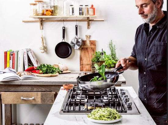 KitchenAid Stainless Steel koekenpannenset 3-delig 20+28+28cm - RVS ...