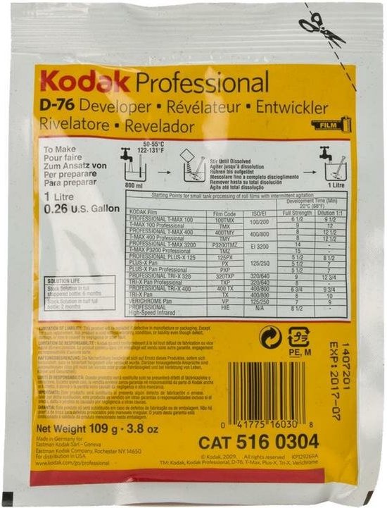 KODAK D-76 DEVELOPER TM 1L | bol