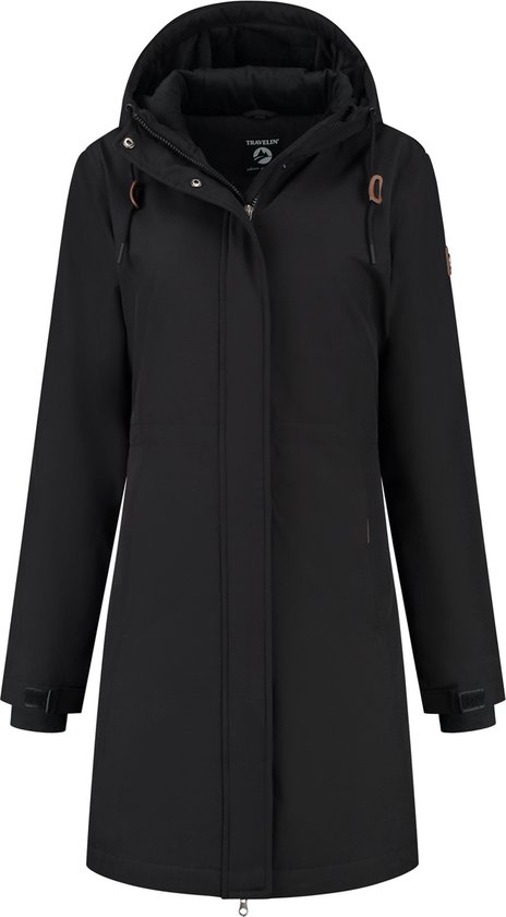 Travelin' Jack Erla - Softshell Winterjas Dames - Parka Waterdicht Winddicht - Zwart -... | bol