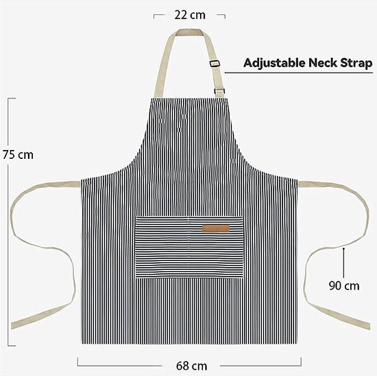 2 stuks kookschort, keukenschort voor dames, verstelbare keukenschort ...