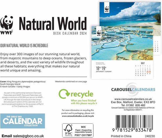 WWF Natural World Kalender 2024 Boxed | bol