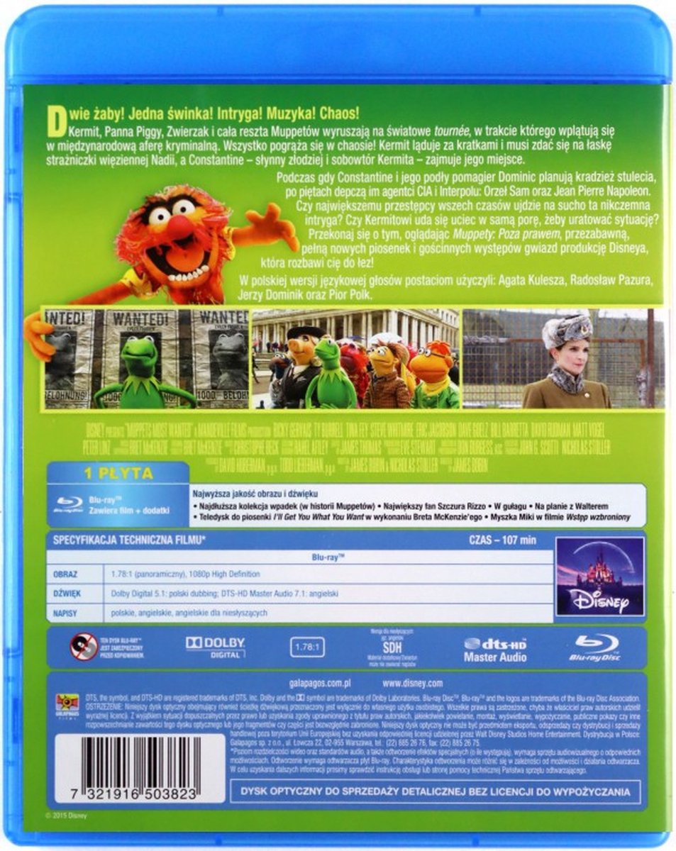 Muppets Most Wanted [Blu-Ray] (Blu-ray), Stephen McDade | Dvd's | bol