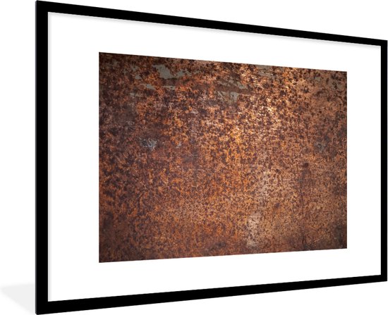 Fotolijst incl. Poster - Staal - Roest - Brons - Structuur - 120x80 cm ...