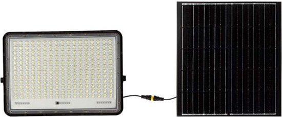 V-TAC VT-240W Zwarte Solar schijnwerpers - 20W - IP65 - 2600 Lumen - 4000K | bol
