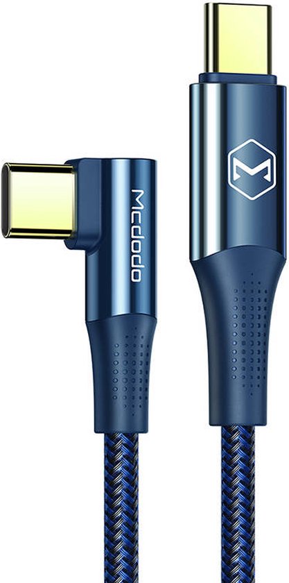 USB-C naar USB-C Mcdodo Firefox 100W kabel, 2m (blauw) | bol