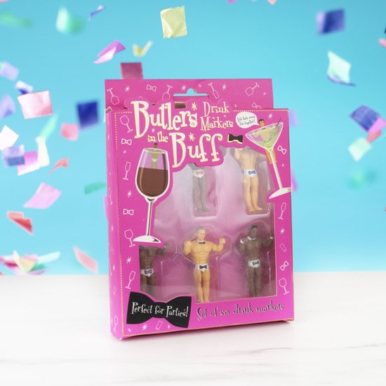 Gift Republic Butlers in the Buff - Drink Markers | bol