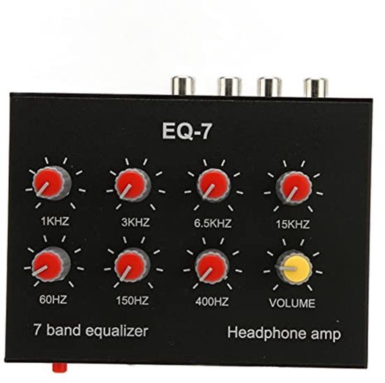7-bands audio-equalizer, instelbare 7-bands EQ-versterker-equalizer met ...