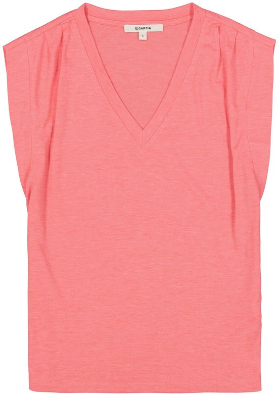GARCIA Dames Effen T-shirt Roze Korte mouw | bol