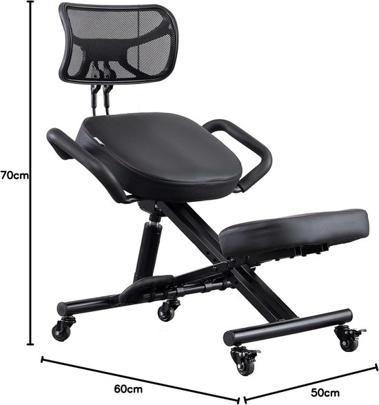 Kniekruk met rugsteun - Ergonomische stoel - Zitcomfort verbeteren ...
