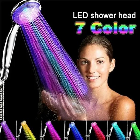 LED Douchekop met 7 Kleuren – Waterbesparende Regendouche Sproeier met ...