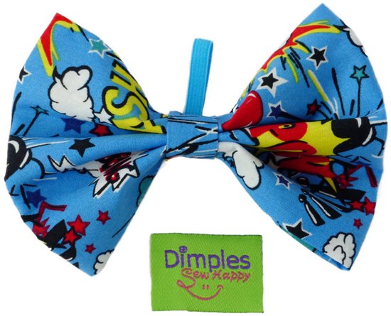 Superhero Dog Bow Tie - DIMPLES Large (14 x 11cm)hondensjaal ...