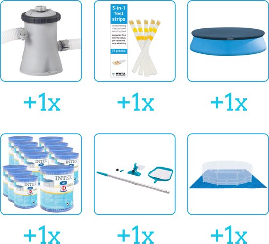 Accessoires voor Intex Easy Set Zwembad - 305x76 cm - Rond ...