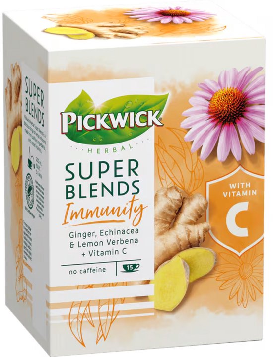 Pickwick Super Blends Immunity 1,5gr - 4x 15 stuks | bol