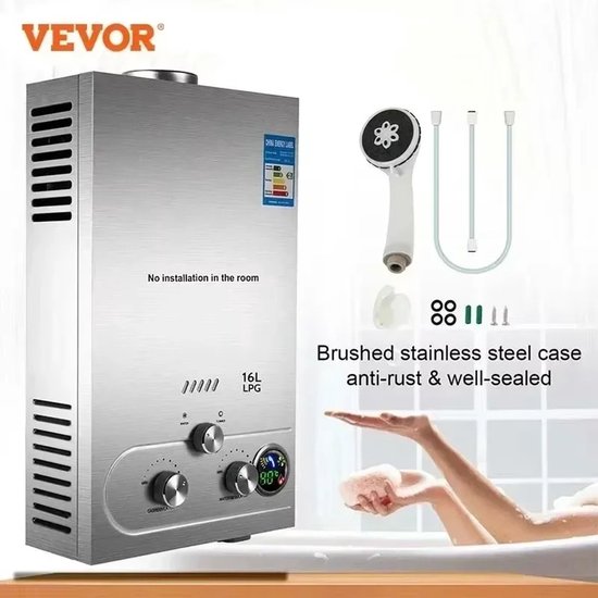 Sattire - Propaan Geiser - LPG/Butaan Geiser - 16L - Regelbare ...